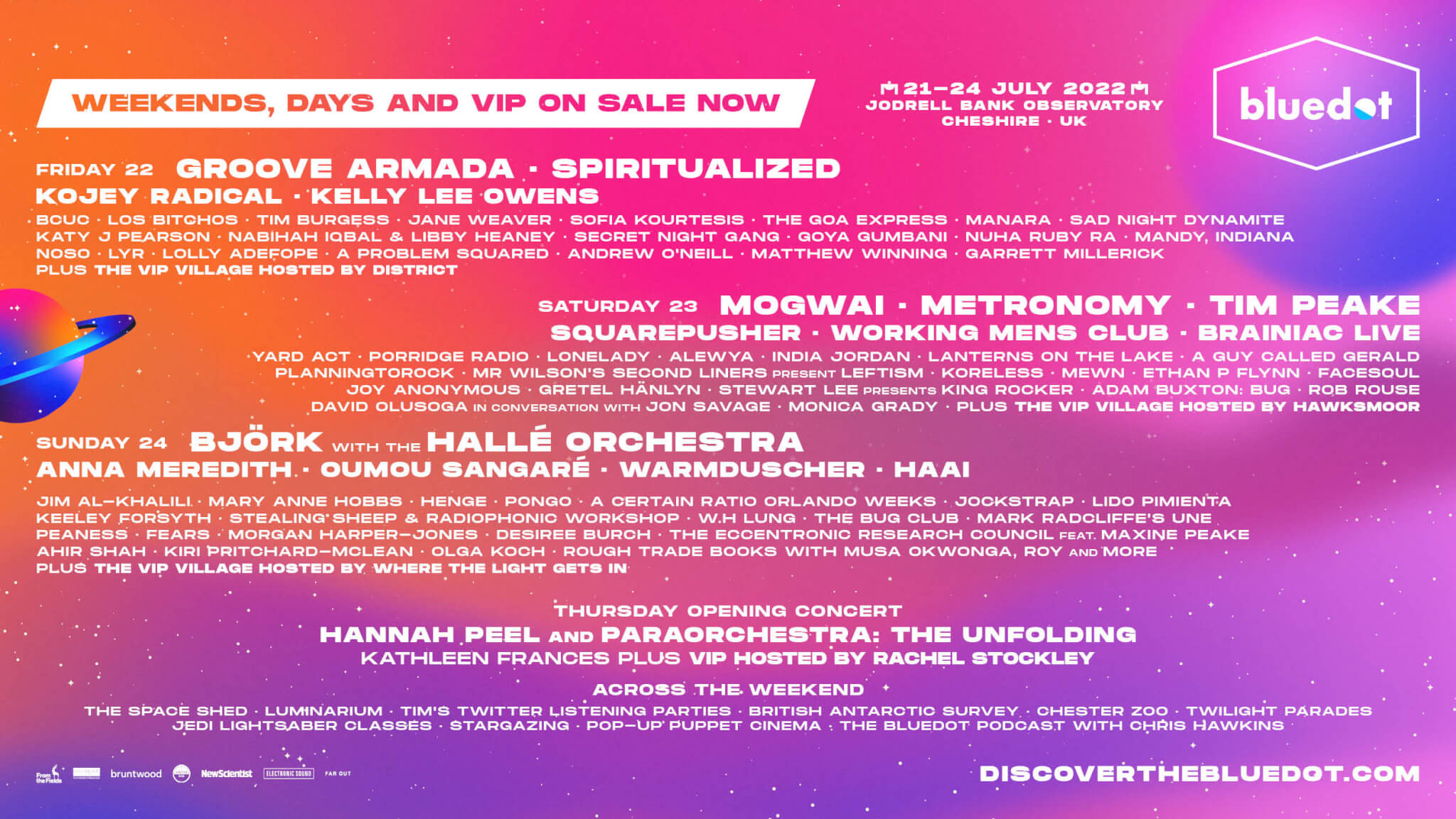 bluedot 2023 · Jodrell Bank, Cheshire · On Sale Now! - Bluedot