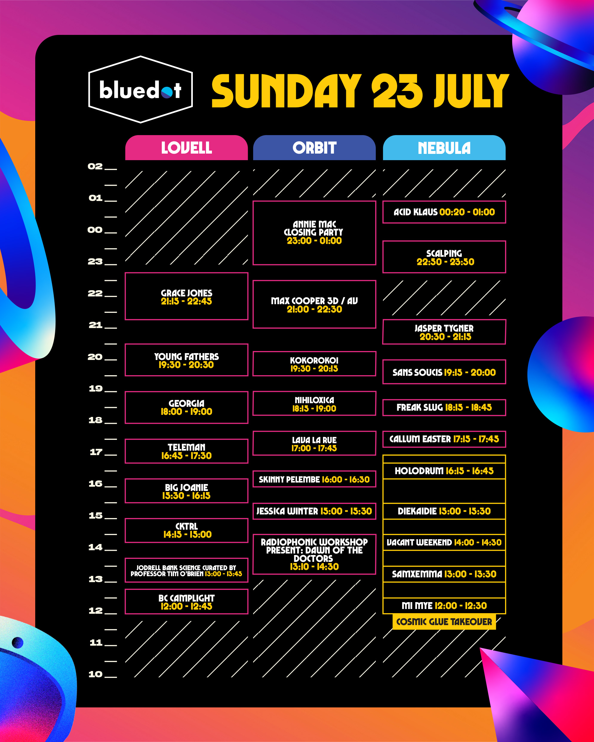 Line-Up - Bluedot